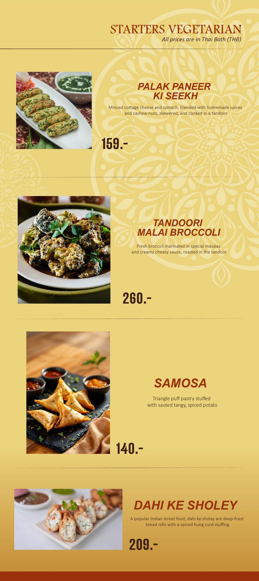 Kiran's Menu - KARON SEA SANDS RESORT